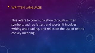 Oral vs. written language. presentation | PPTX