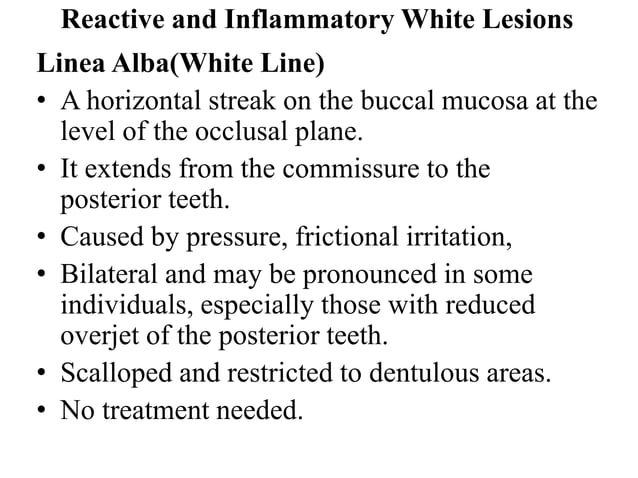 Oral white lesion | PPTX