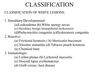 Oral white lesion | PPT