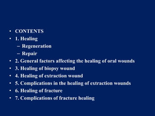 healing of oral wounds | PPTX