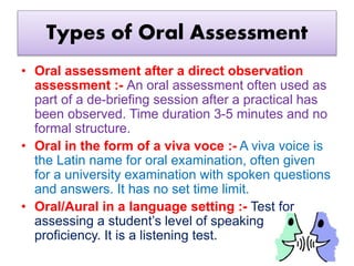 Oral, Written and Performance Evaluation in Education | PPTX