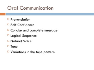Oral & Written Communication | PPT