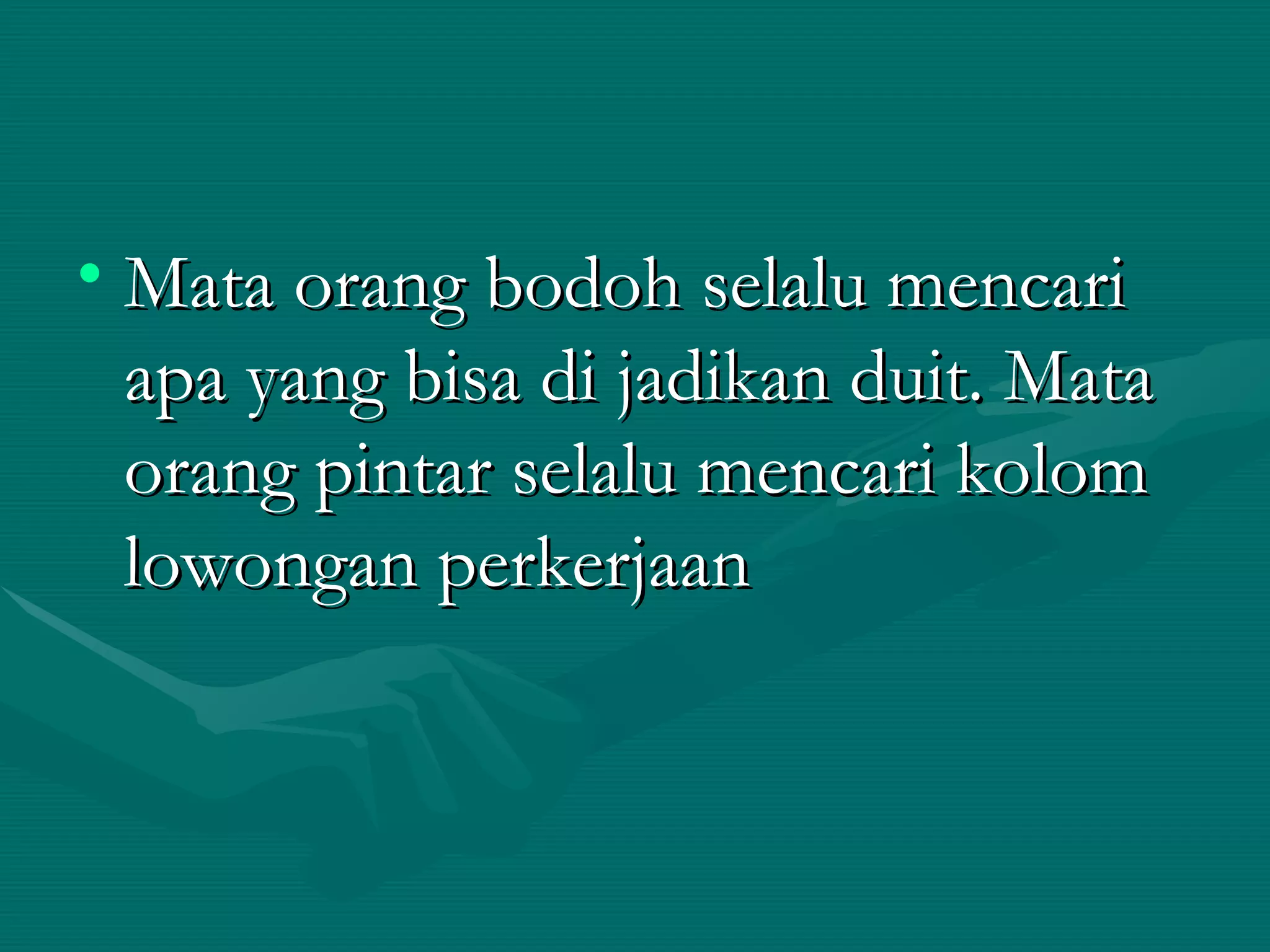 Orang bodoh vs orang pintar | PPS