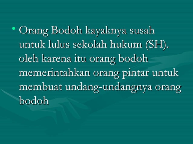 Orang bodoh vs orang pintar | PPS