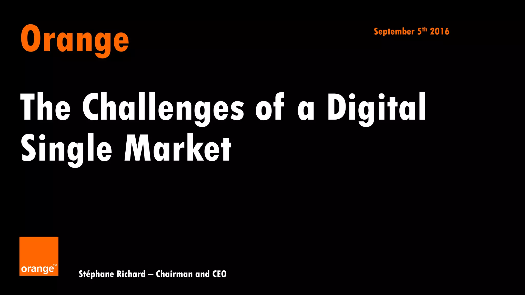 The Challenges of a Digital Single Market | PPT
