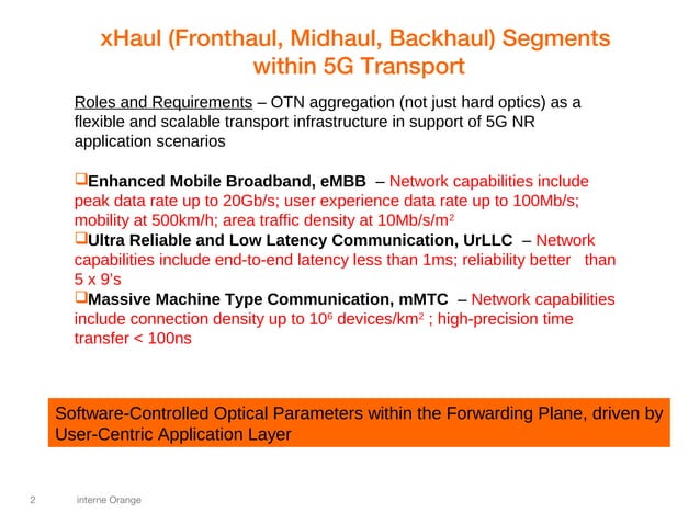 Roles and Requirements for xHaul Segments in 5G Transport Networks | PPT | Free Download