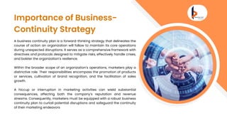 Crafting a Robust Business-Continuity Strategy: Key Steps and Best Practices | PPT
