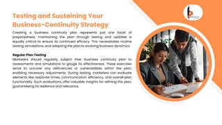 Crafting a Robust Business-Continuity Strategy: Key Steps and Best Practices | PPT