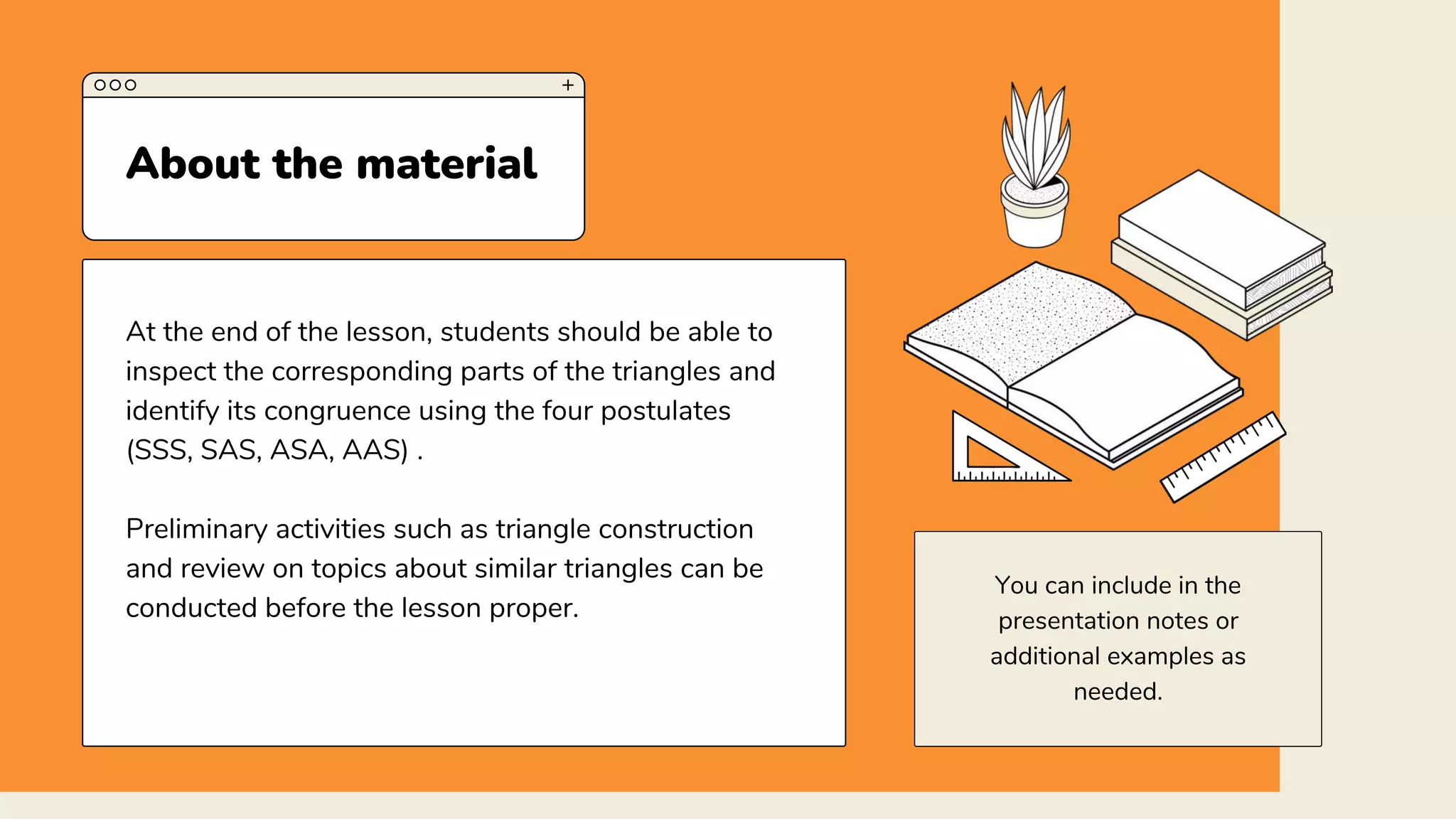 TRIANGLE CONGRUENCE POSTULATES | PPTX