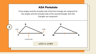 TRIANGLE CONGRUENCE POSTULATES | PPTX