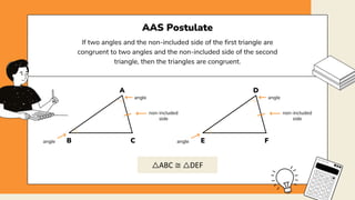 TRIANGLE CONGRUENCE POSTULATES | PPTX