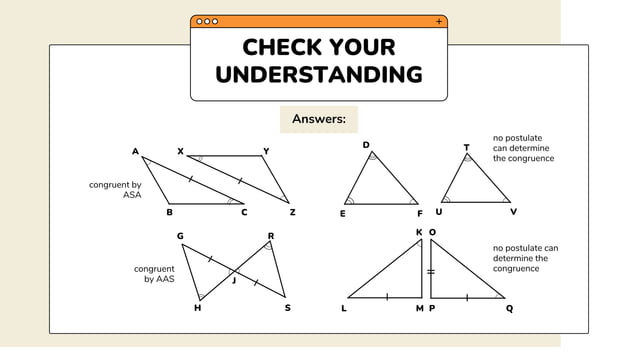 TRIANGLE CONGRUENCE POSTULATES | PPTX | Geography | Science