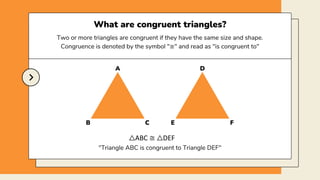 TRIANGLE CONGRUENCE POSTULATES | PPTX