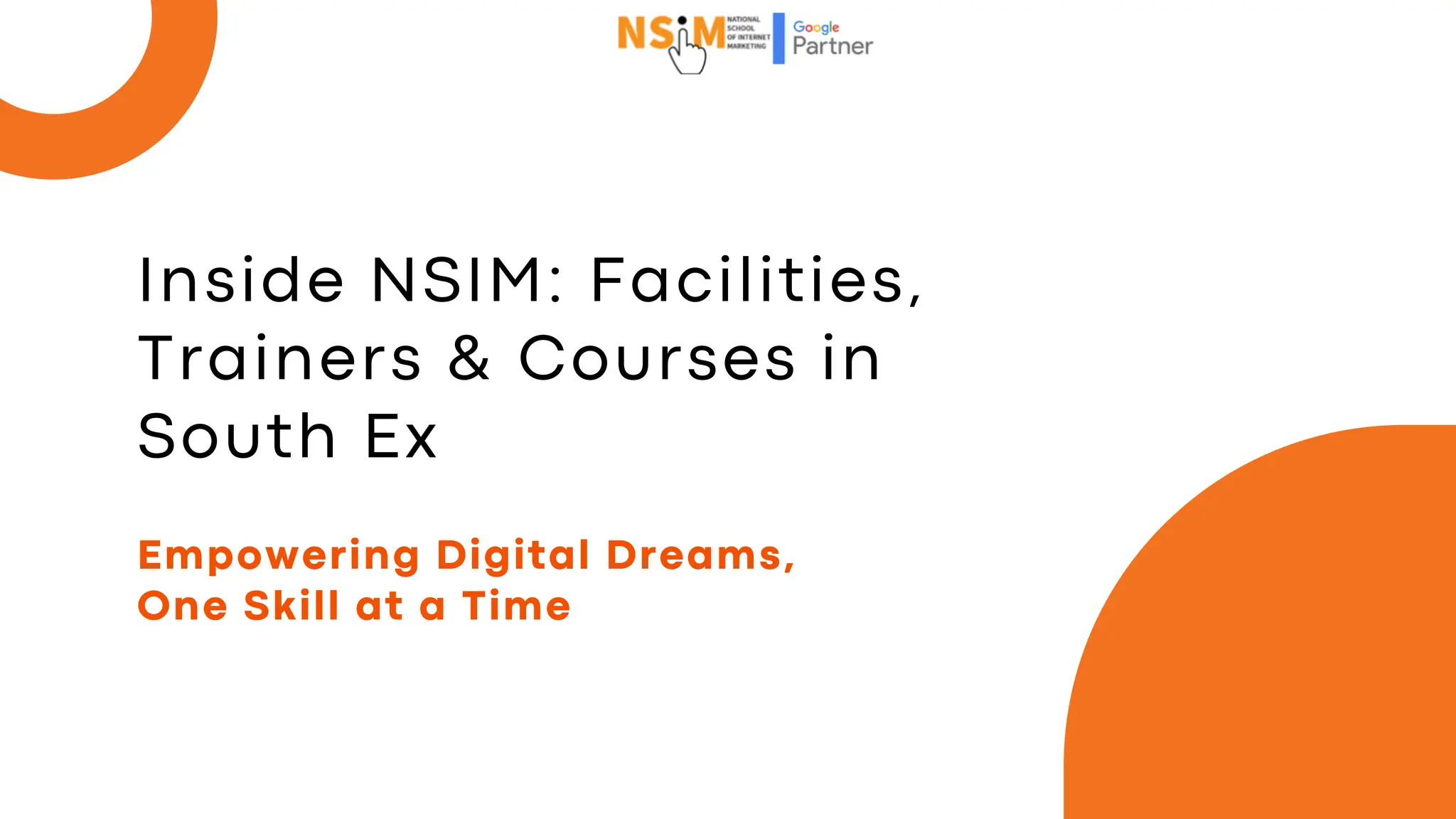 Inside NSIM : Facilities, trainers & courses in South Ex | PDF