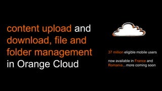 Orange apps and new APIs | PPT