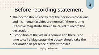 Dying declaration and dying deposition FMT .pptx