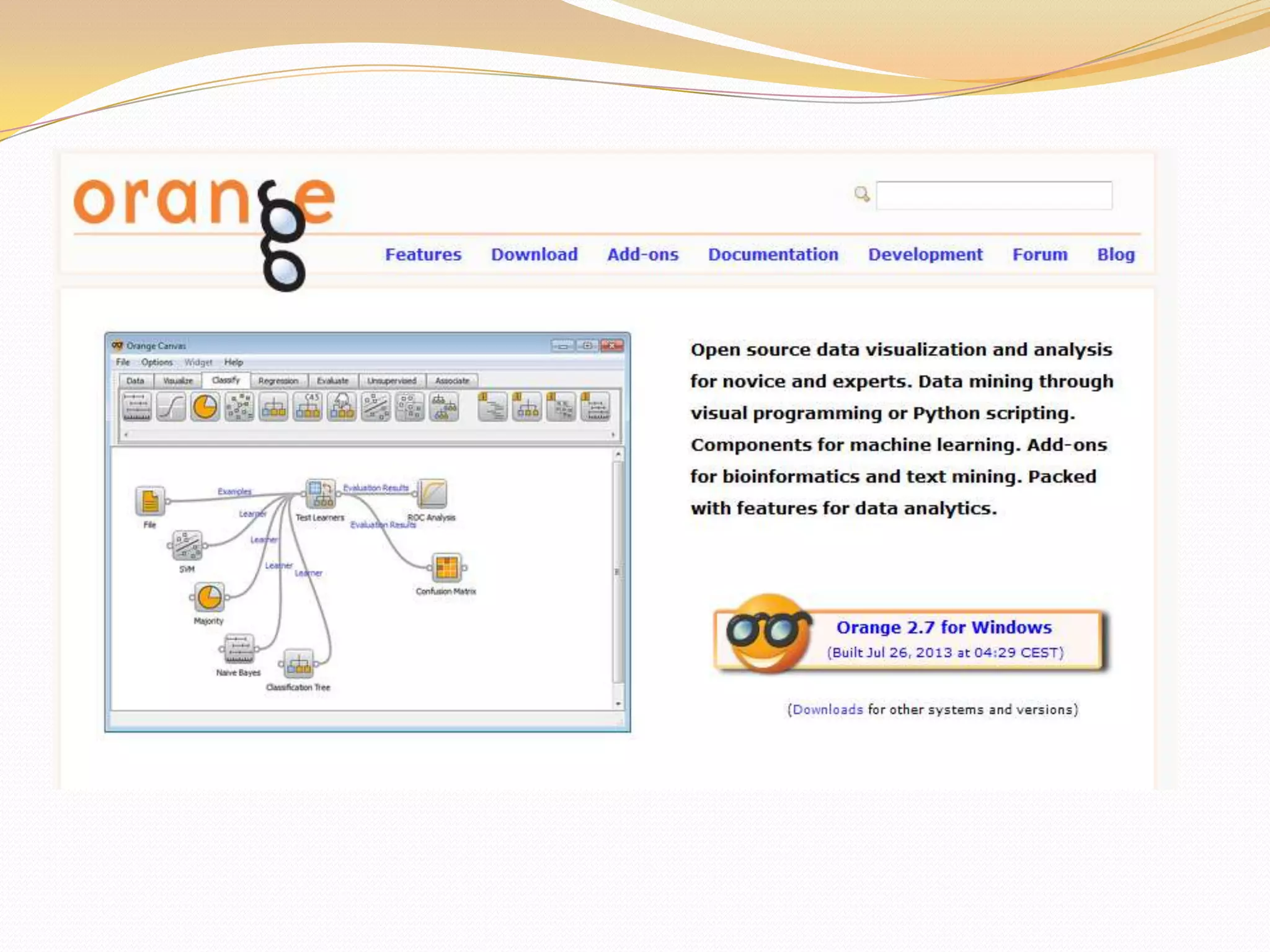 Orange Canvas - PyData 2013 | PPTX