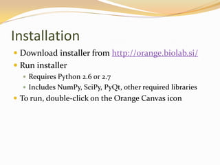 Orange Canvas - PyData 2013 | PPTX