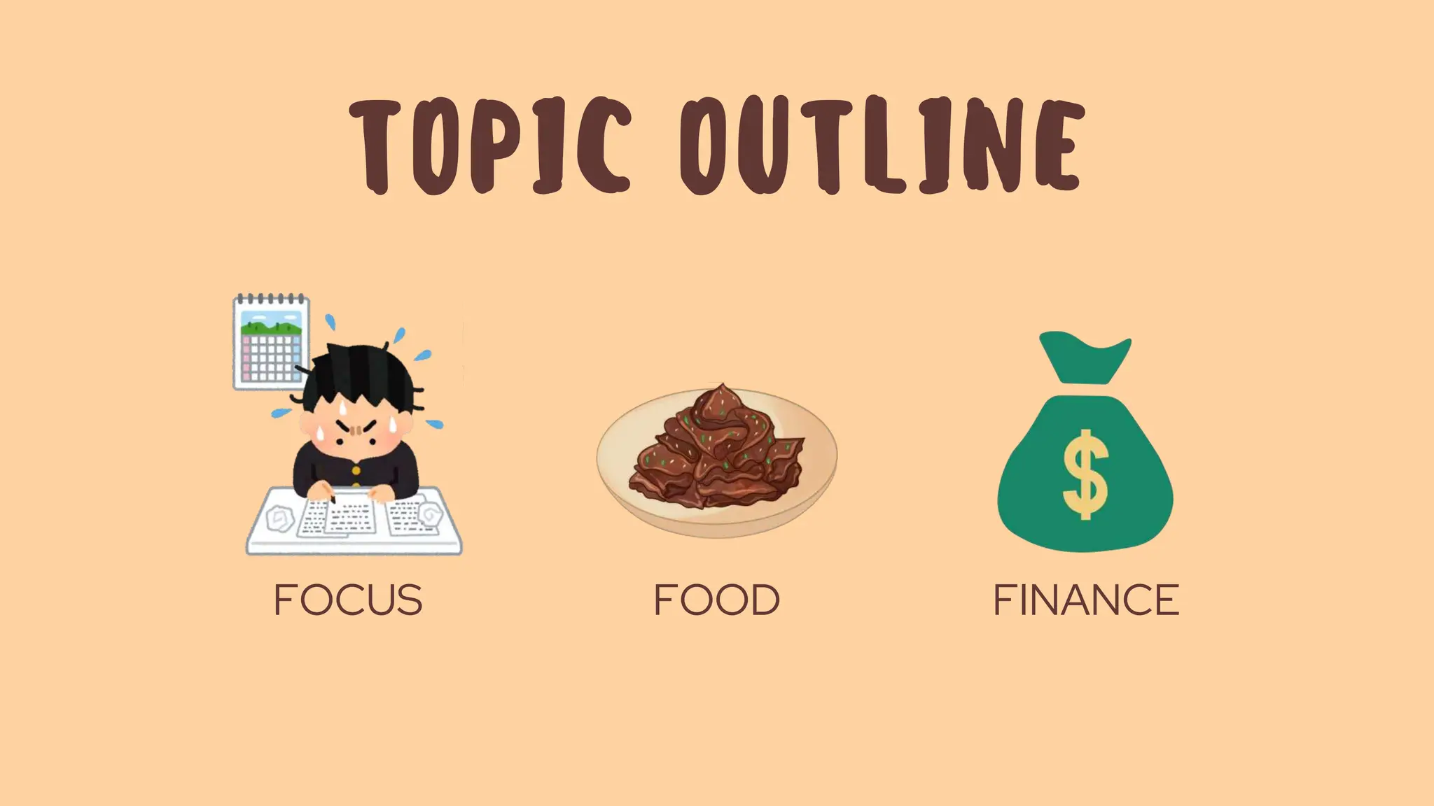 Orange Colorful Vibrant Illustration Animated Food Restaurant ...