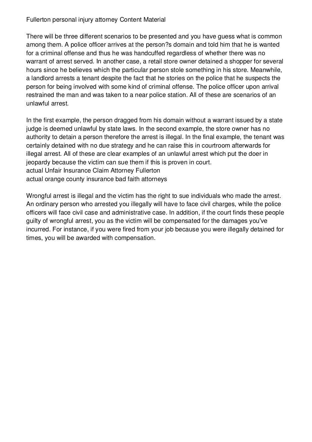 False Imprisonment Lawyers Orange County: Wrong Arrest: Am I Going To ...