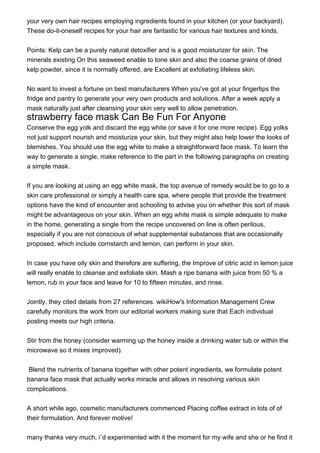 Everything about face mask | PDF | Skin Care | Beauty