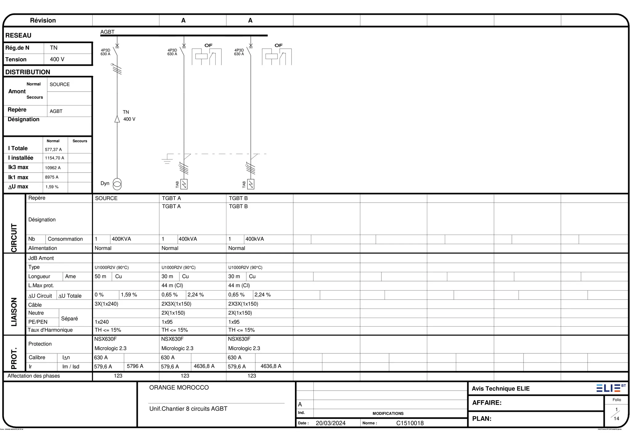 ORANGE MOROCCO_NC BT_015544 shema unifilaire | PDF