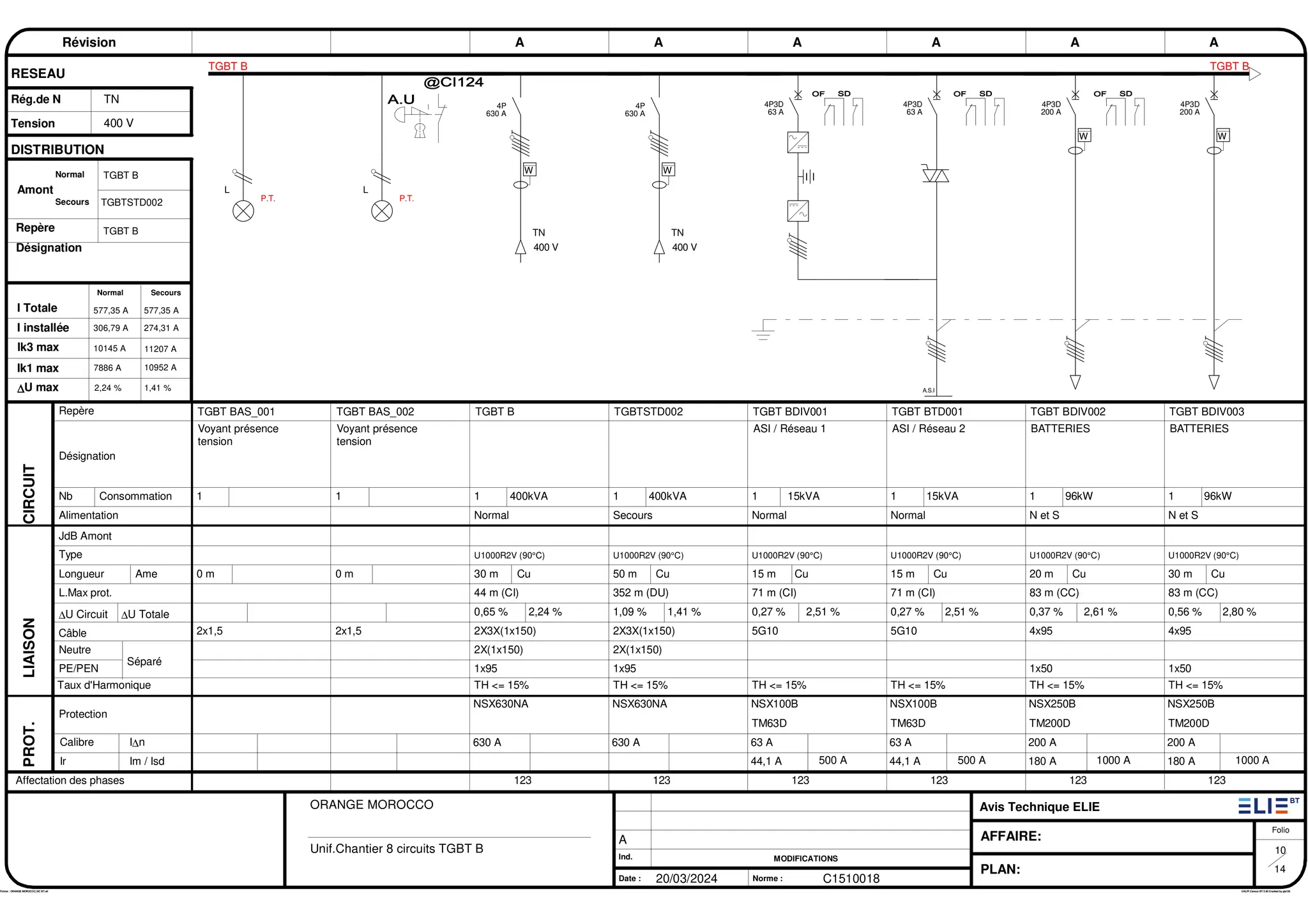 ORANGE MOROCCO_NC BT_015544 shema unifilaire | PDF