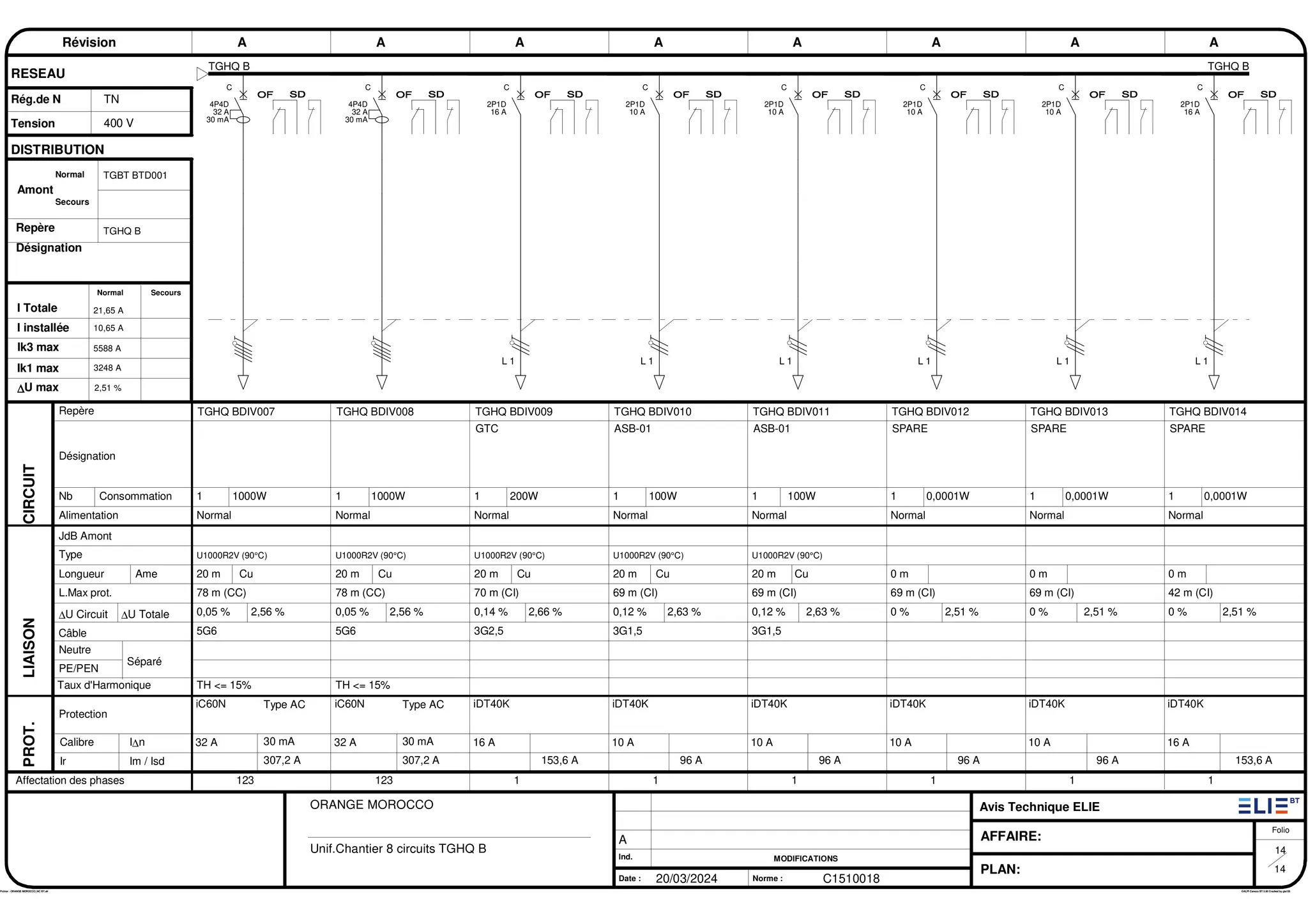 ORANGE MOROCCO_NC BT_015544 shema unifilaire | PDF