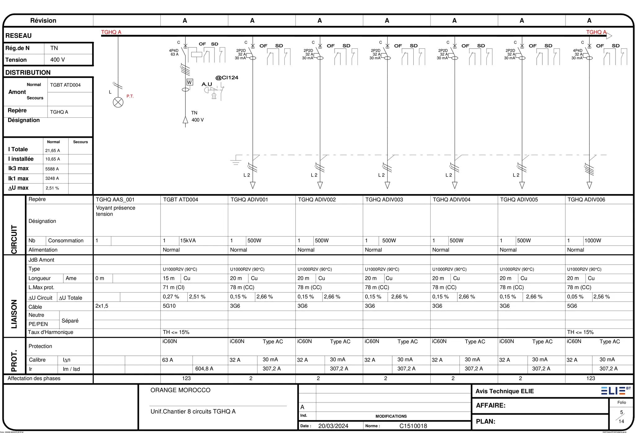 ORANGE MOROCCO_NC BT_015544 shema unifilaire | PDF
