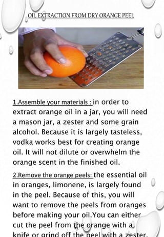 Orange peel extraction debjit parui | PPTX