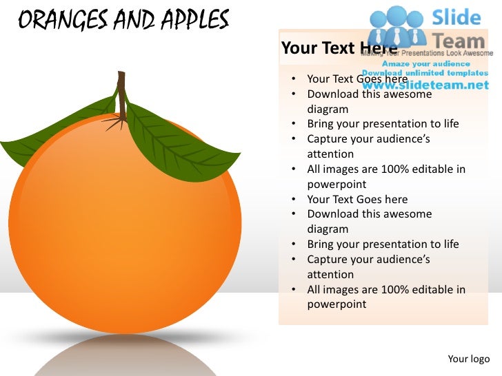 Oranges and apples powerpoint presentation slides ppt templates Oranges and apples powerpoint presentation slides ppt templates