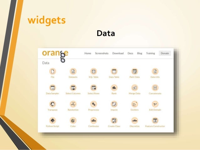 Orange software Introduction برنامج اورنج للتنقیب عن البیانات