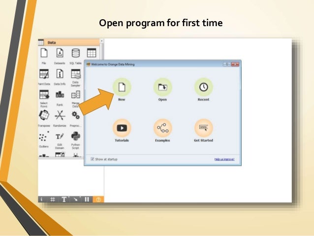 Orange software Introduction برنامج اورنج للتنقیب عن البیانات