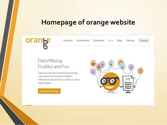 Orange software Introduction برنامج اورنج للتنقیب عن البیانات