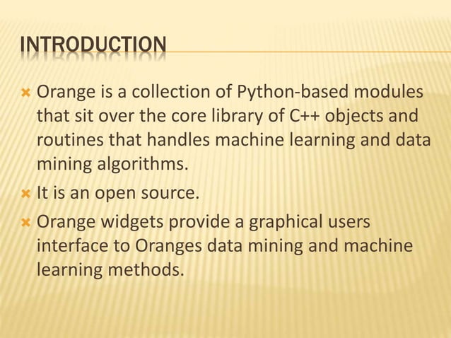 Data Mining Tools / Orange | PPSX | Computer Software and Applications | Computing