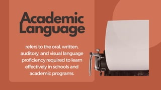 What is academic Language?This is a Ppt sample template. | PPT