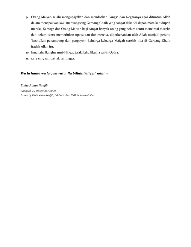 Orang maiyah dan gerbang ghaib | PDF