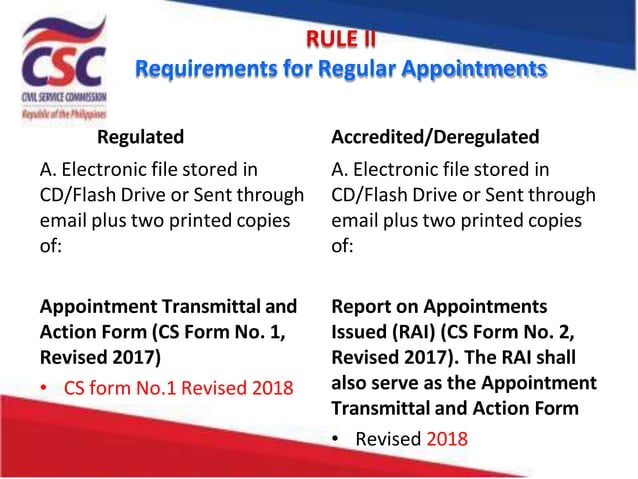 2017 Omnibus Rules on Appointments and Other Human Resource Actions, As ...