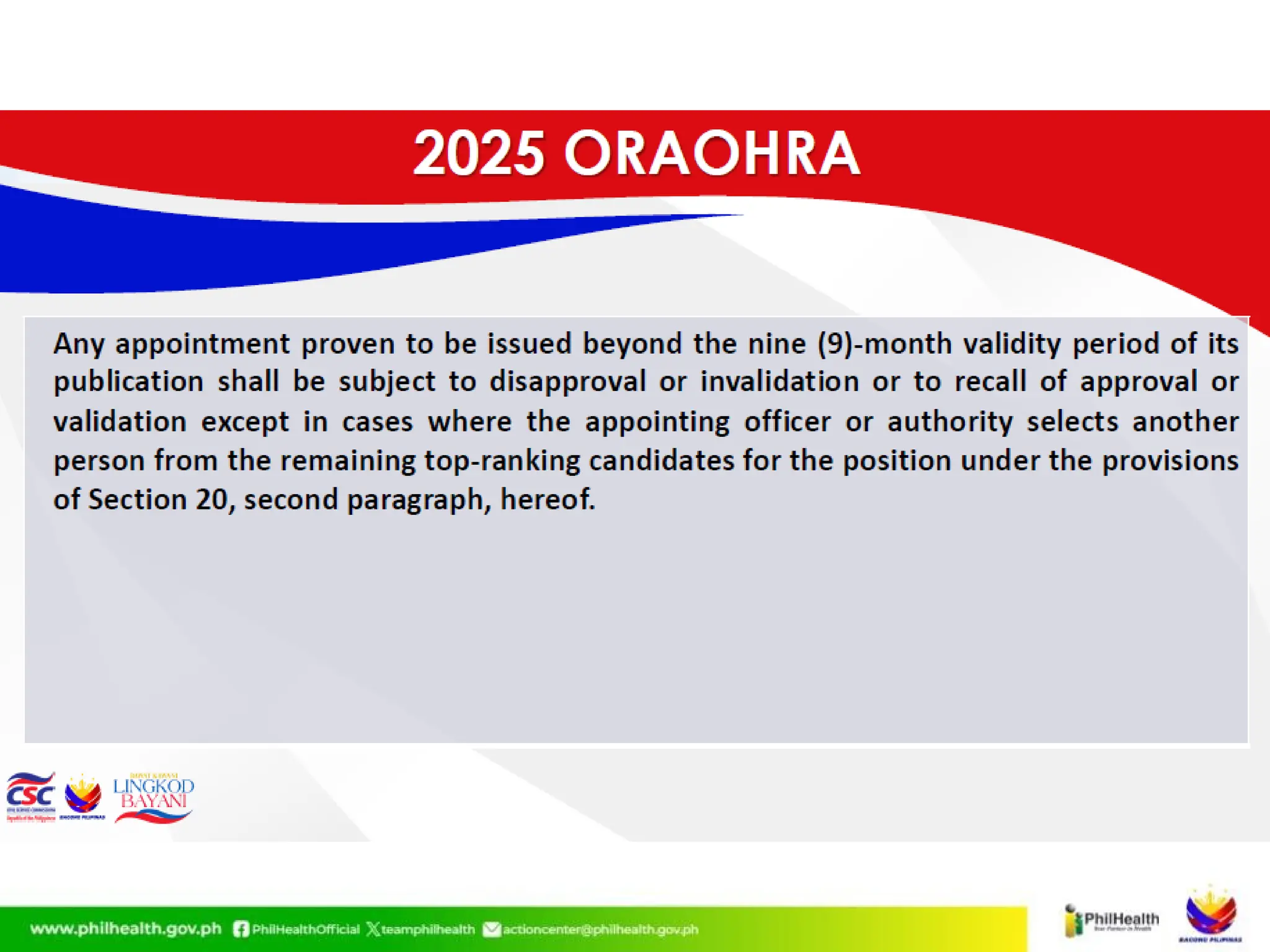 Key Points of 2025 ORAOHRA of the CSC from CSI | PPTX