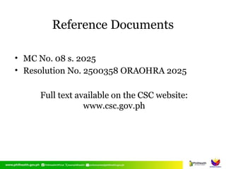 Key Points of 2025 ORAOHRA of the CSC from CSI | PPTX
