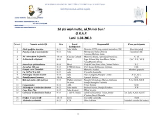 Activități propuse în săptămâna Scoala altfel 2013, | PPT