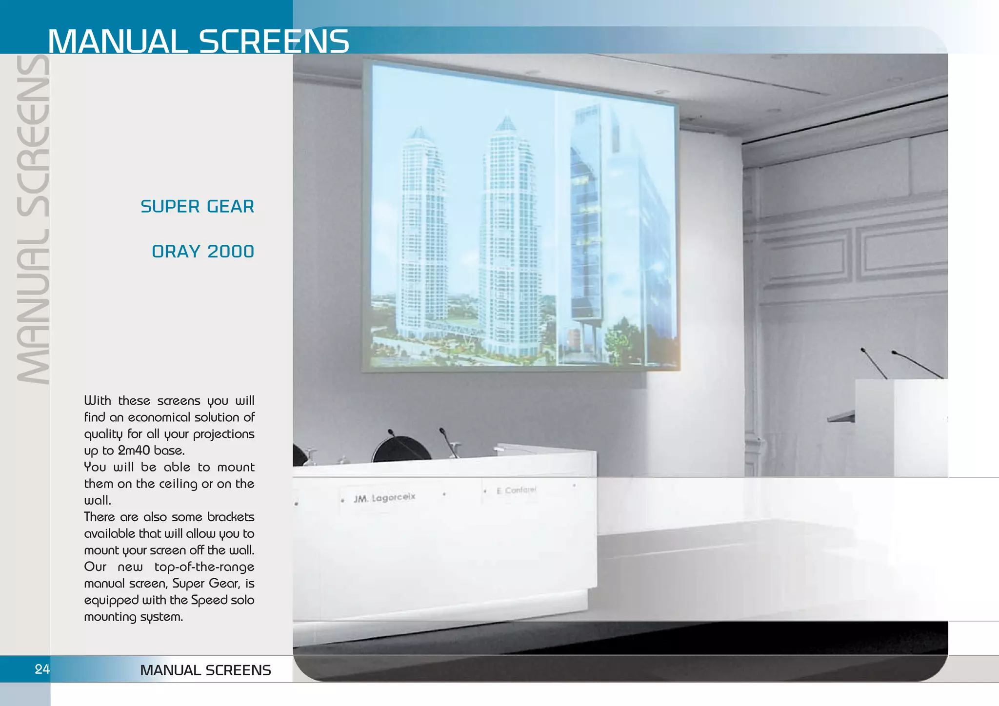 catalog : ORAY Products 2019 (Projection Screens) | PPT