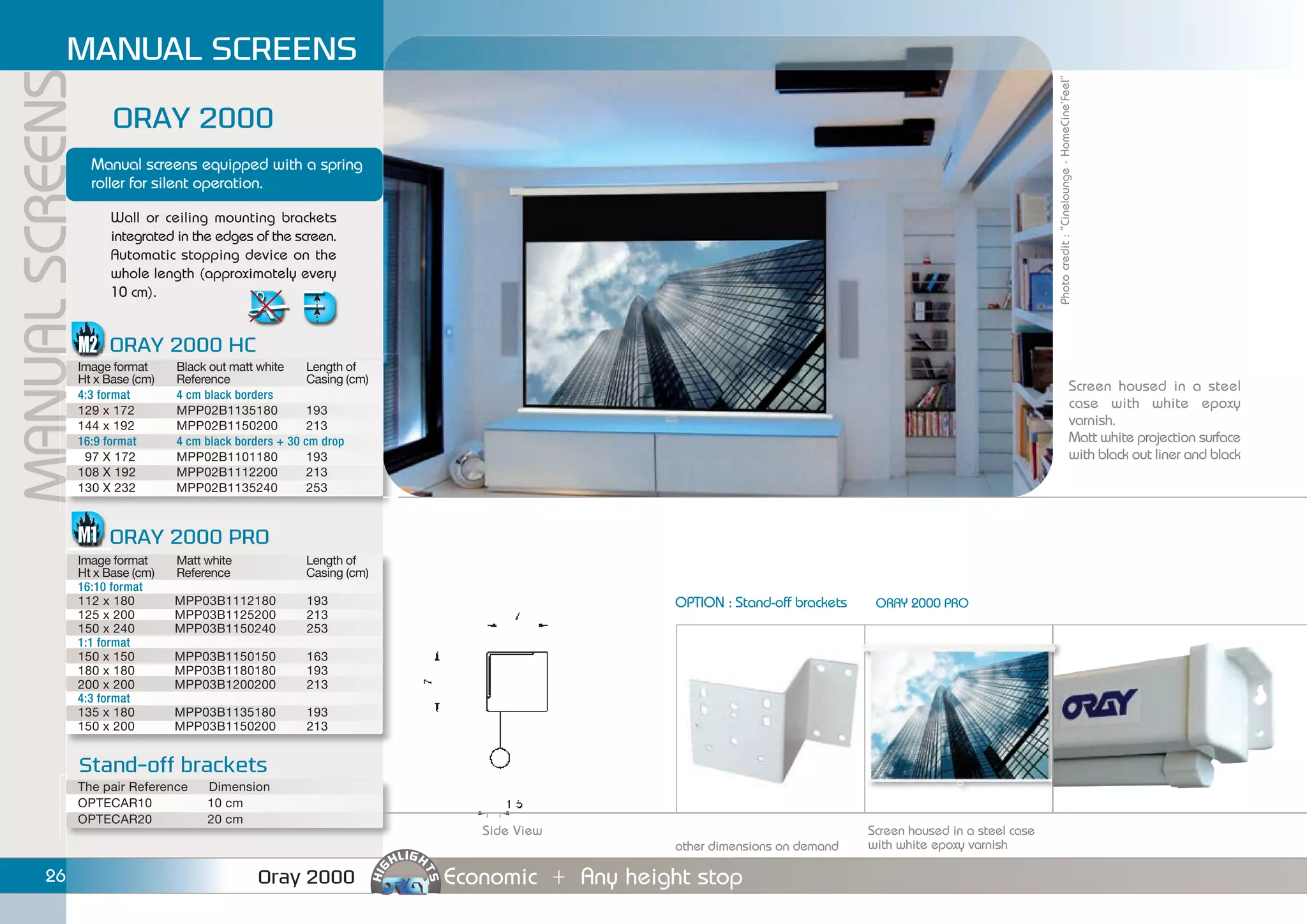 catalog : ORAY Products 2019 (Projection Screens) | PPT