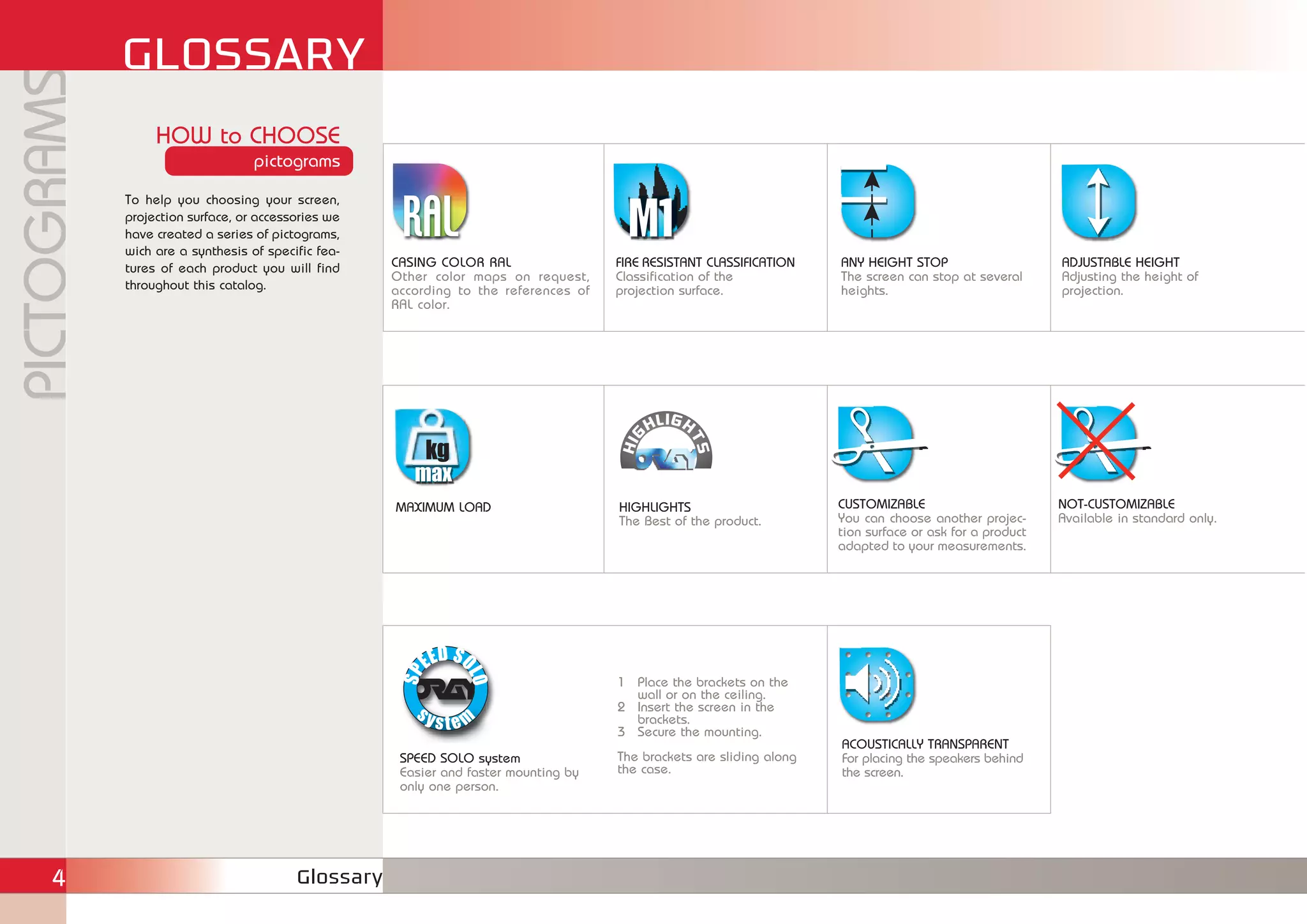 catalog : ORAY Products 2019 (Projection Screens) | PPT