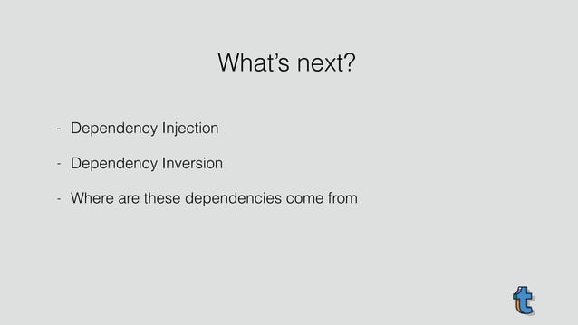 Intro to Dependency Injection - Or bar | PPT