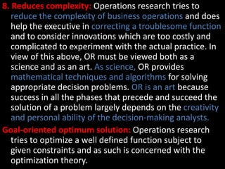 Basics of Operations Research | PPTX