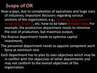 Basics of Operations Research | PPTX