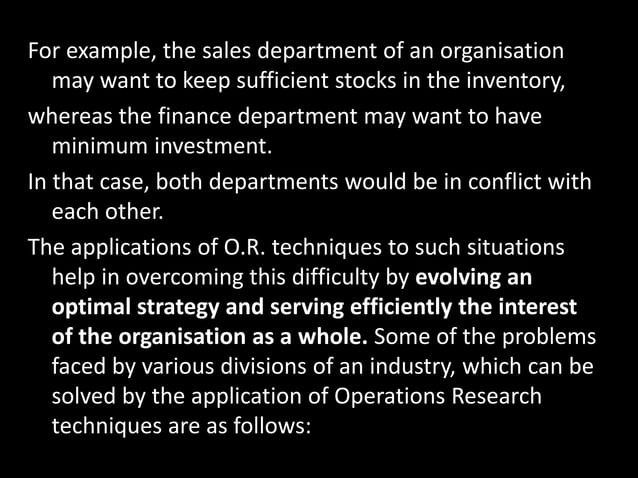 Basics of Operations Research | PPTX | Business | Business and Finance