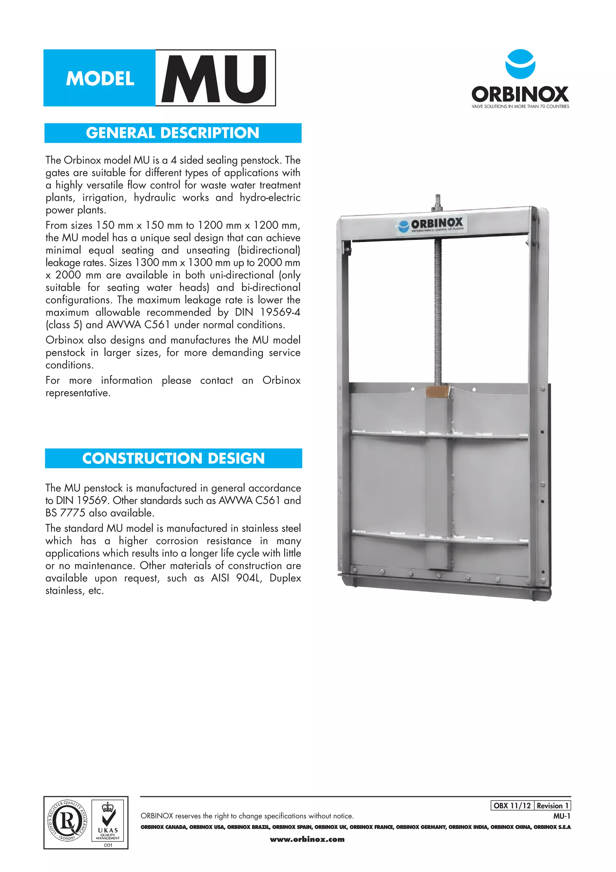Orbinox.mu penstock | PDF