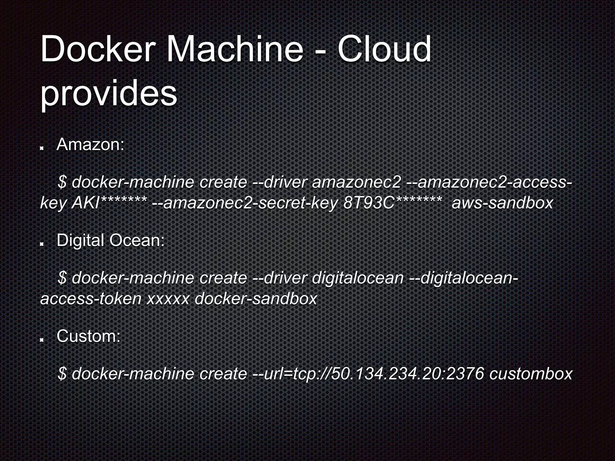 Docker Ecosystem: Part III - Machine | PPT
